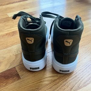 Puma | Shoes | Brand New Puma High Tops In Olive Green Size 7 | Poshmark